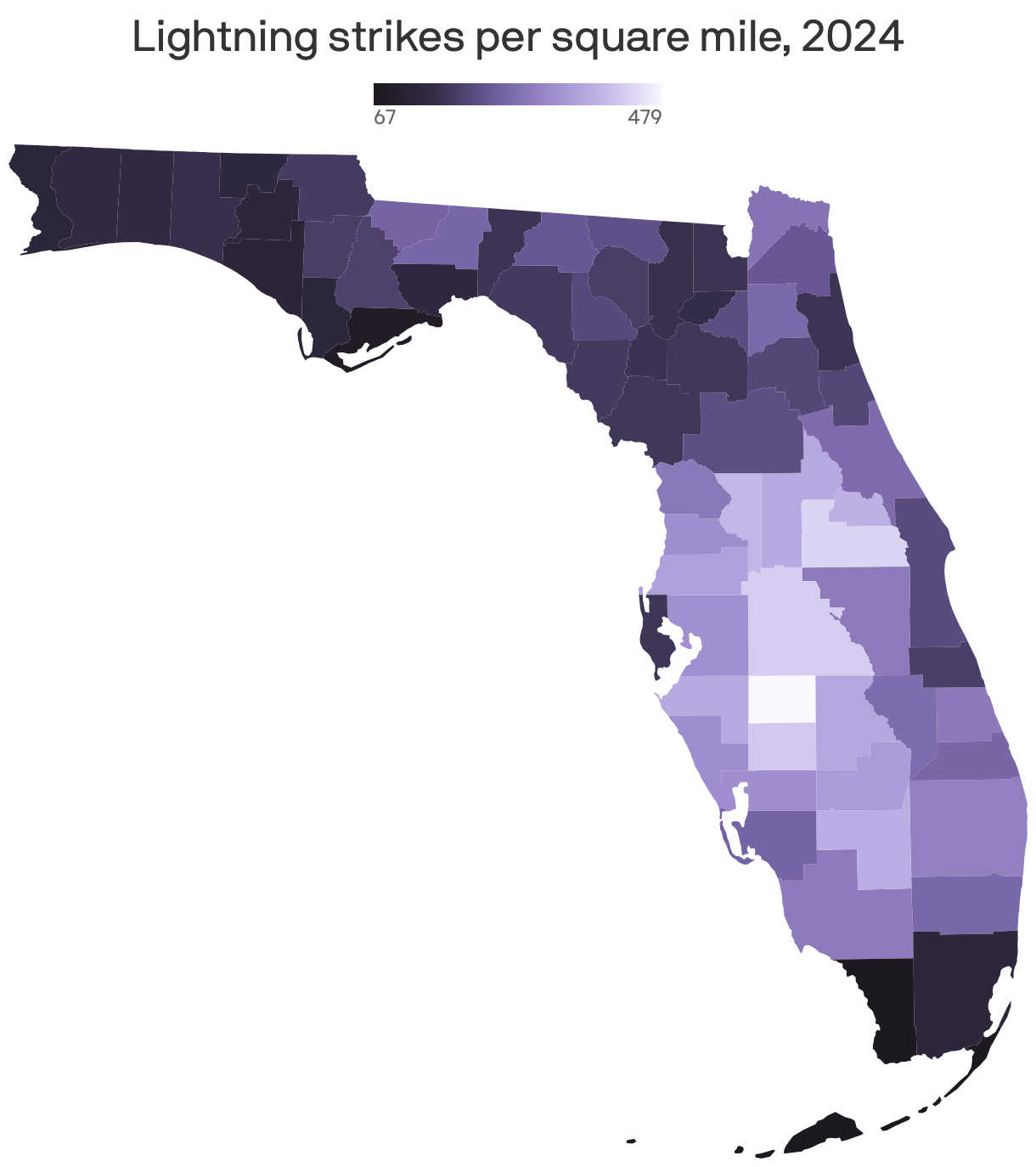 Mapped: Florida, the lightning capital - Axios Miami
