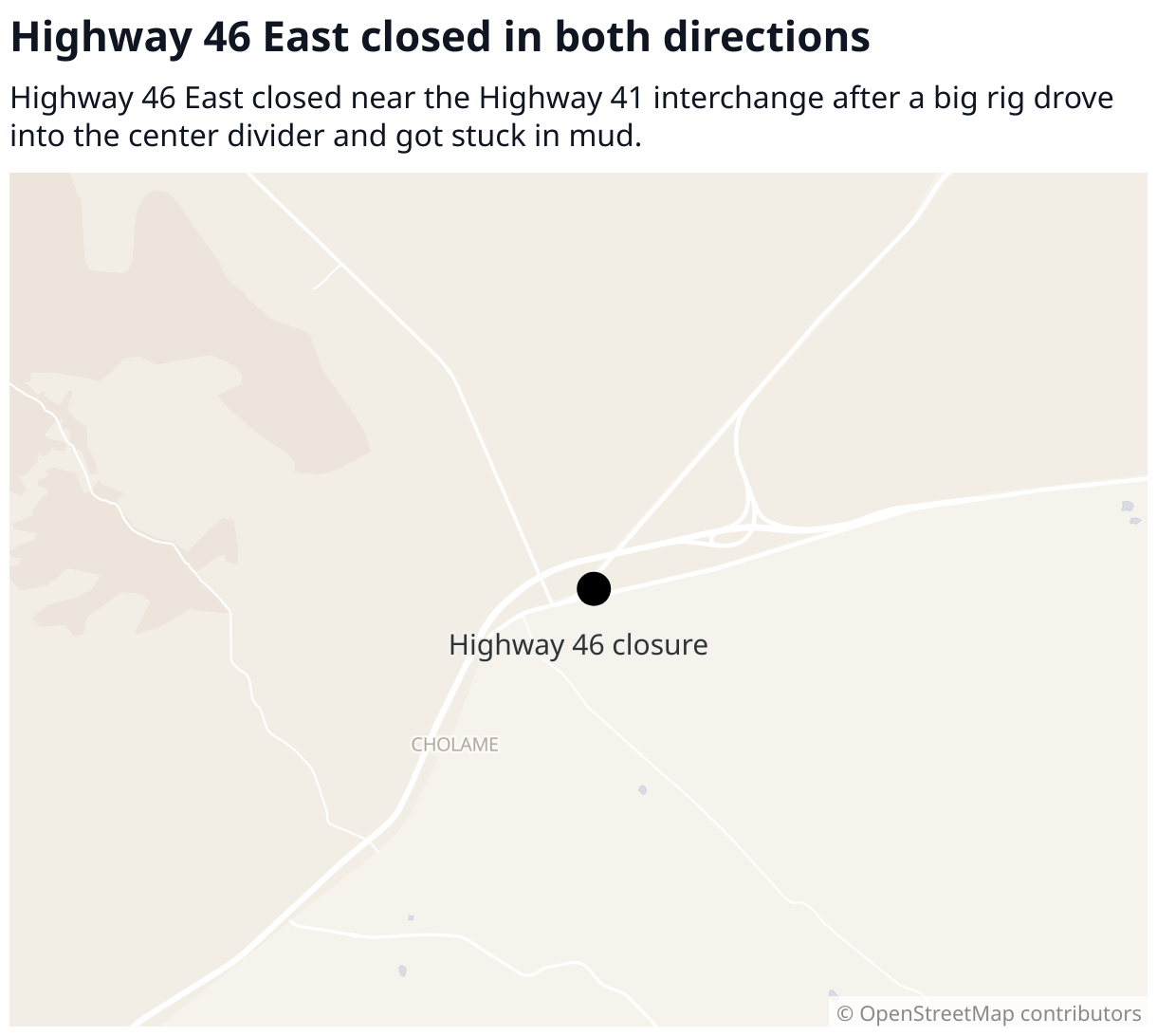 Trapped semi-truck closes Highway 46 in SLO County CA | San Luis Obispo ...
