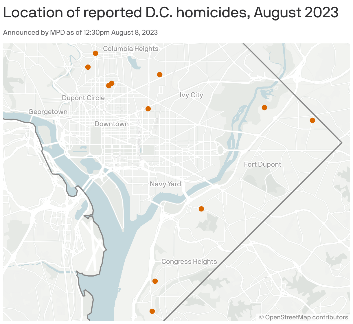 DC on pace for most homicides in two decades