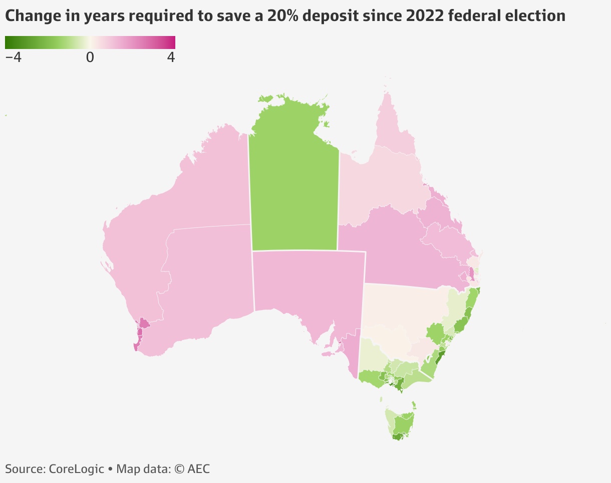 Election 2025: Property price moves by electorate in 5 maps show why ...