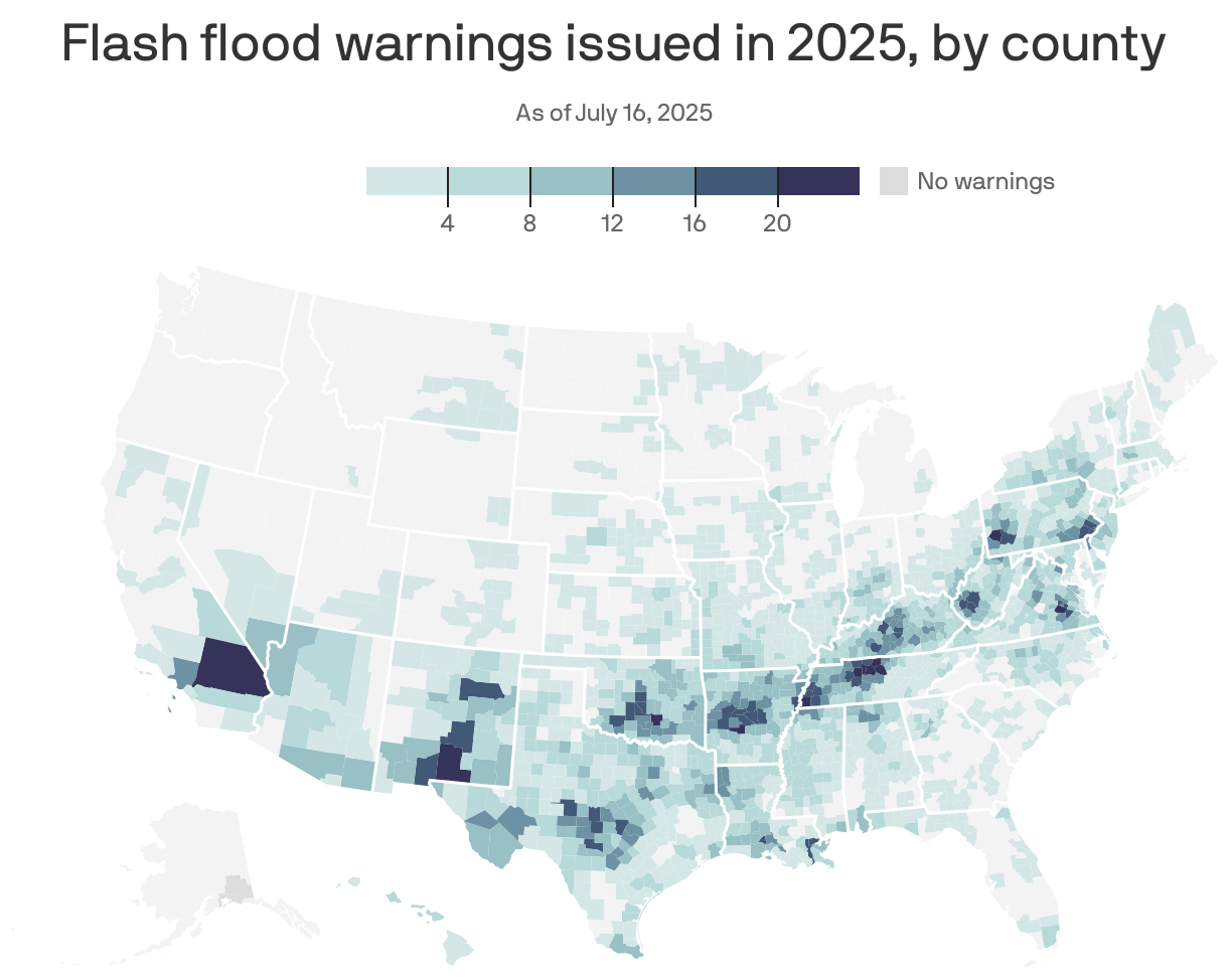 Pittsburgh sees most flash flood warnings since 2003 - Axios Pittsburgh