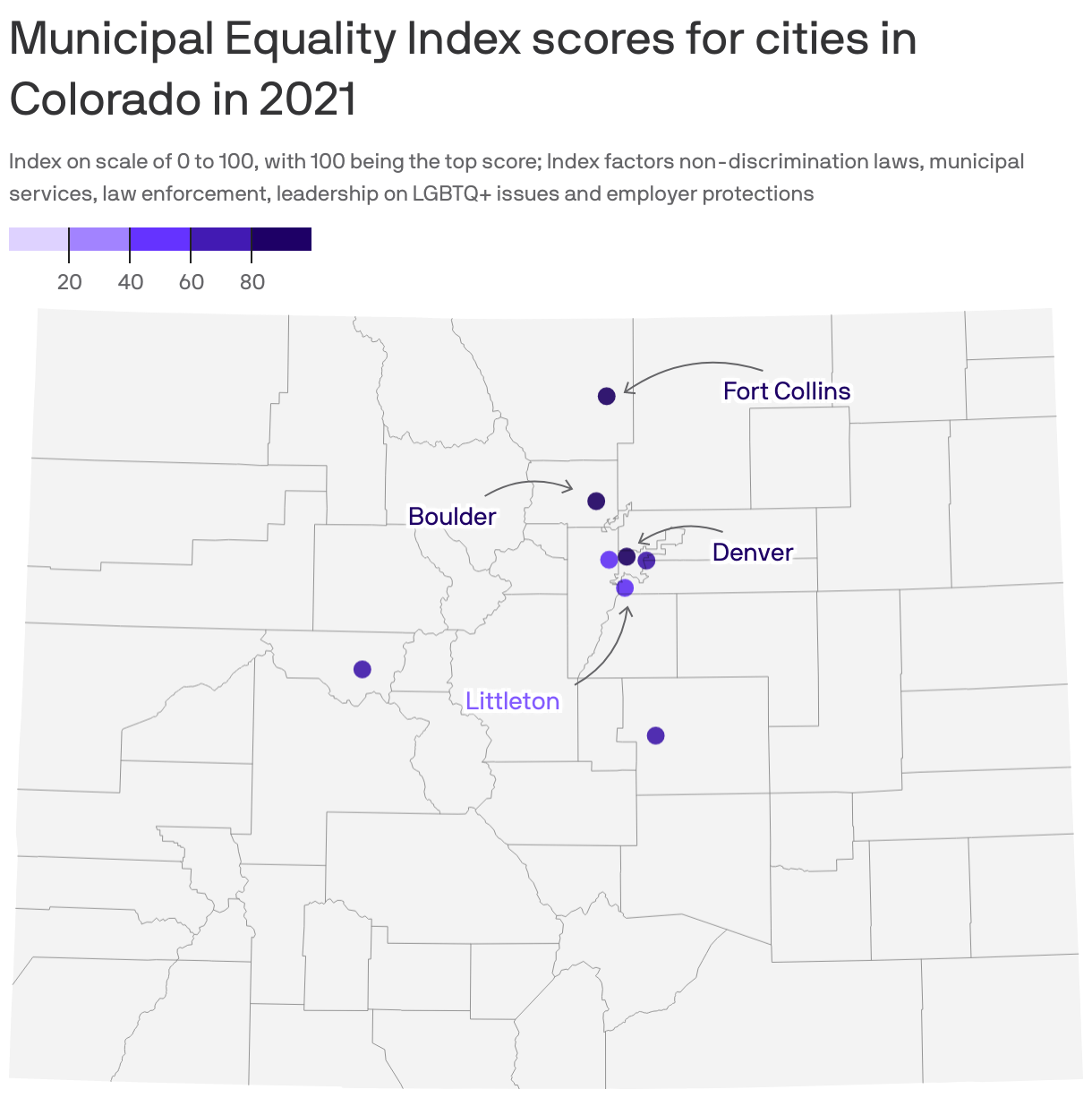 Denver scores high marks for LGBTQ+ policies - Axios Denver
