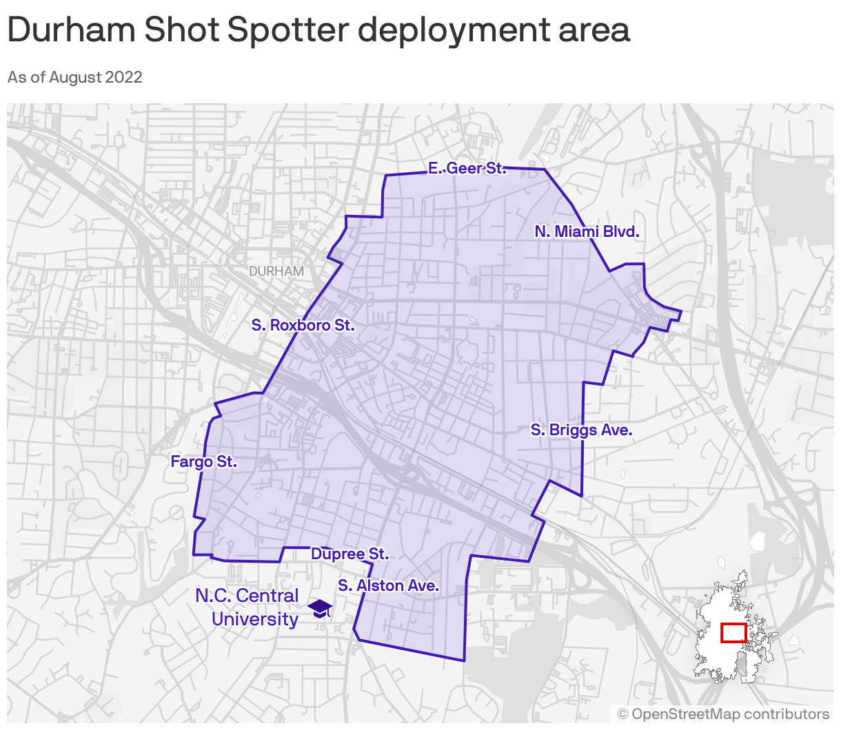 Durham considers ShotSpotter's future after data shows mixed results - Axios Raleigh