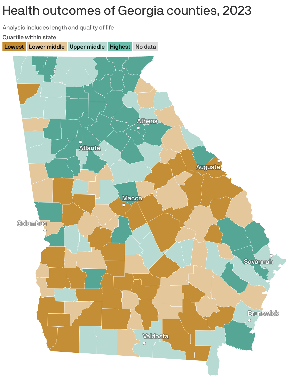 Rural Georgia health, population declines as Atlanta grows - Axios Atlanta