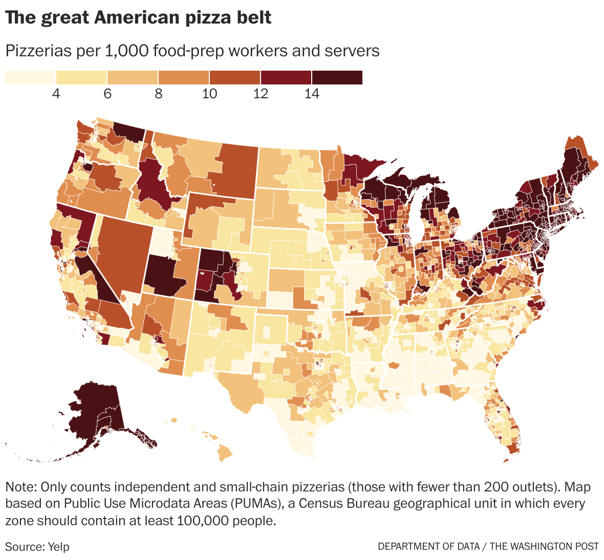 The most popular pizza style in every state, mapped - The Washington Post