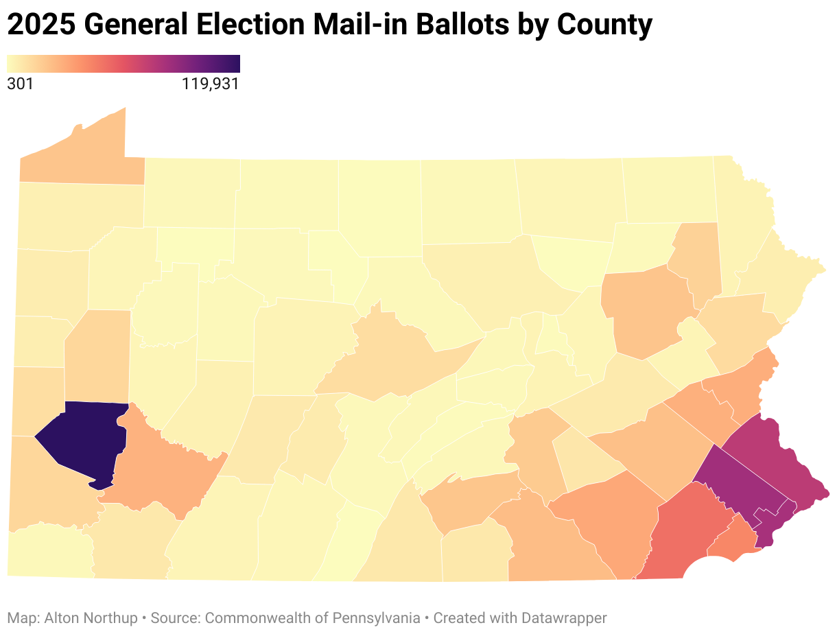 Pennsylvania General Election Map