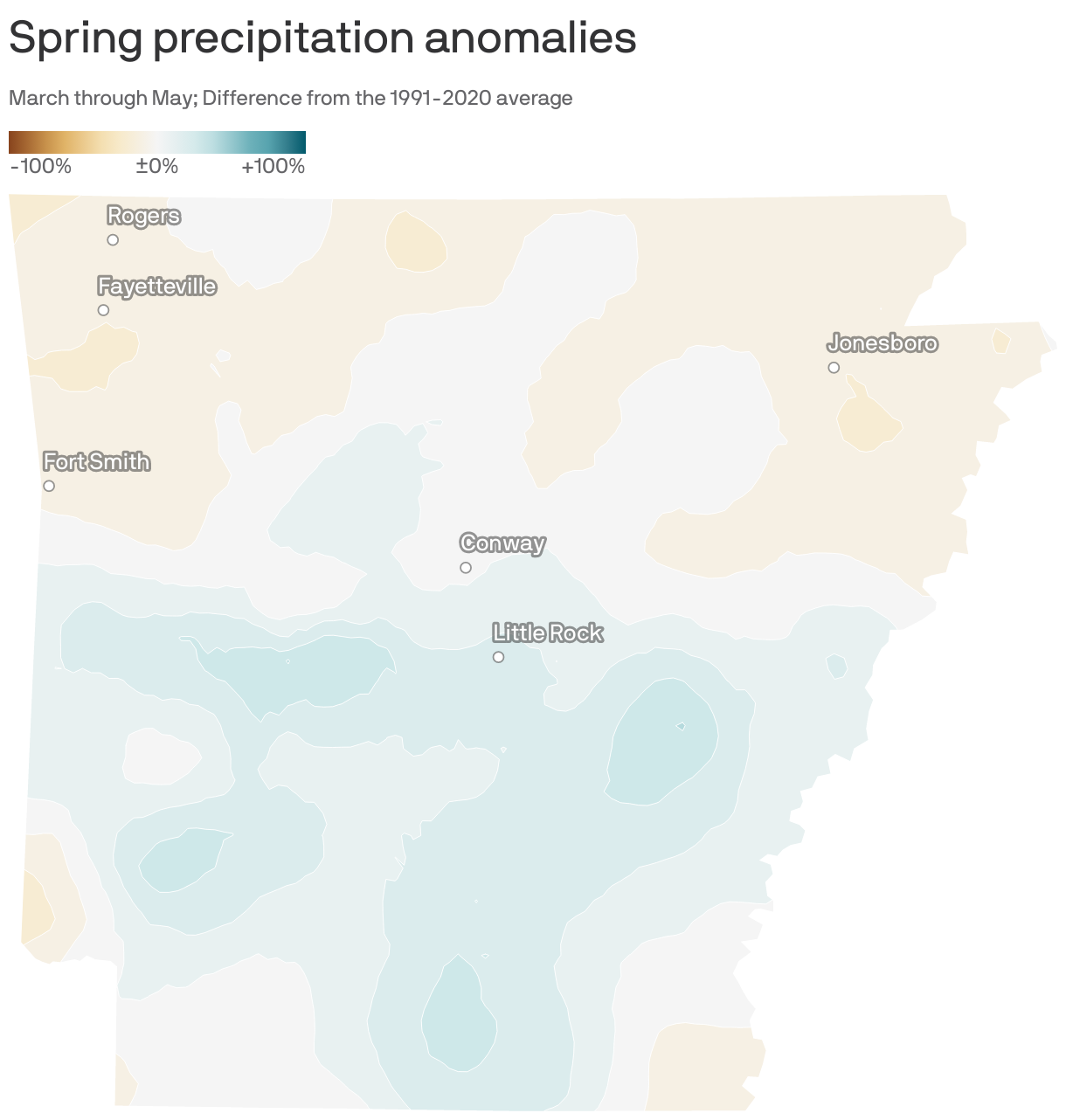 North Arkansas' spring rainfall slumps - Axios NW Arkansas