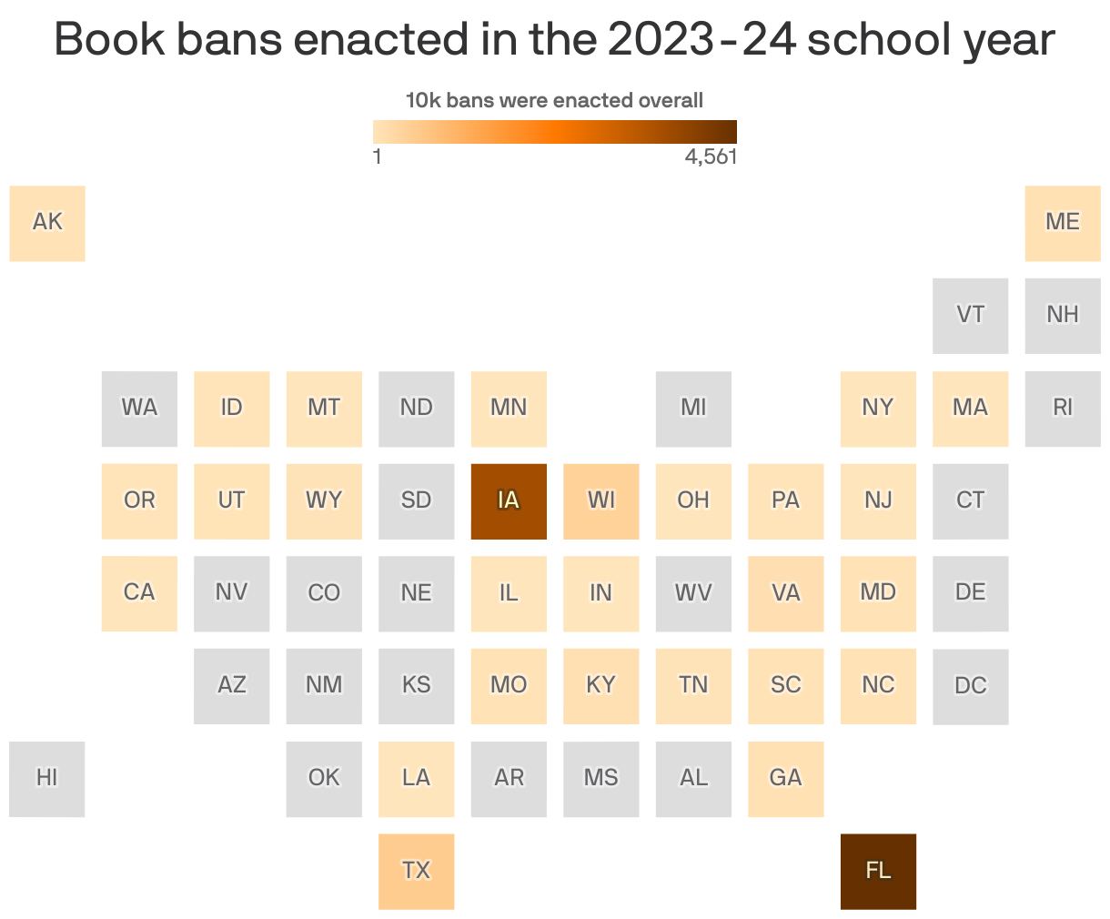 Iowa is one of the nation's top book ban states - Axios Des Moines