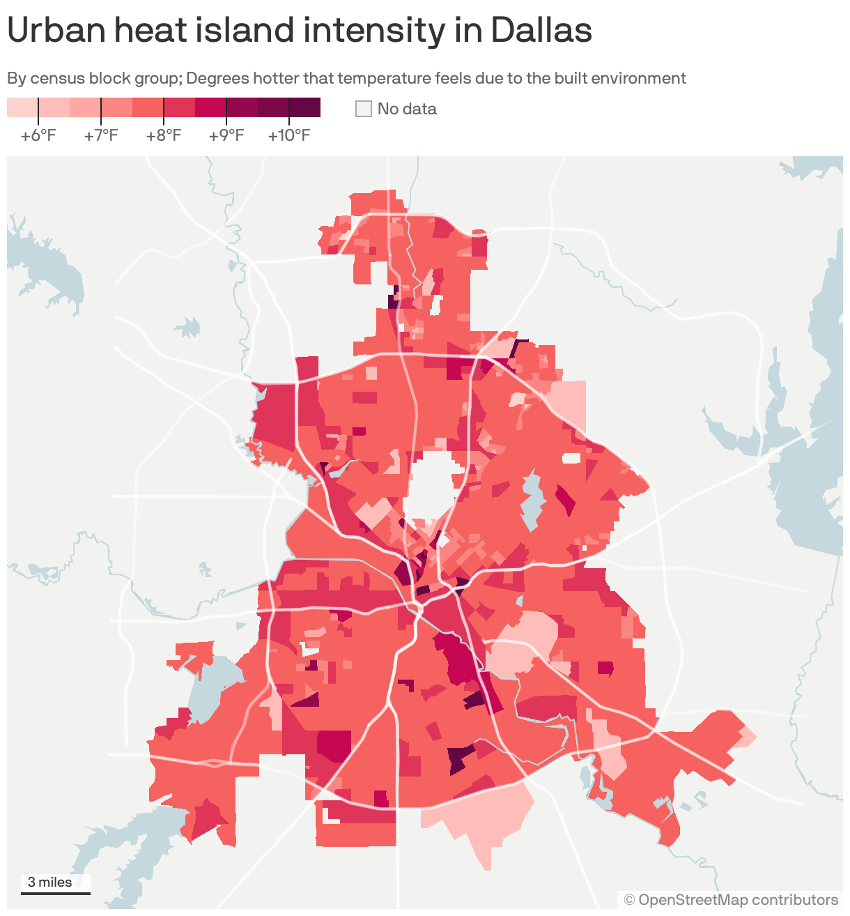 Most Dallas residents suffer from urban heat island effect - Axios Dallas