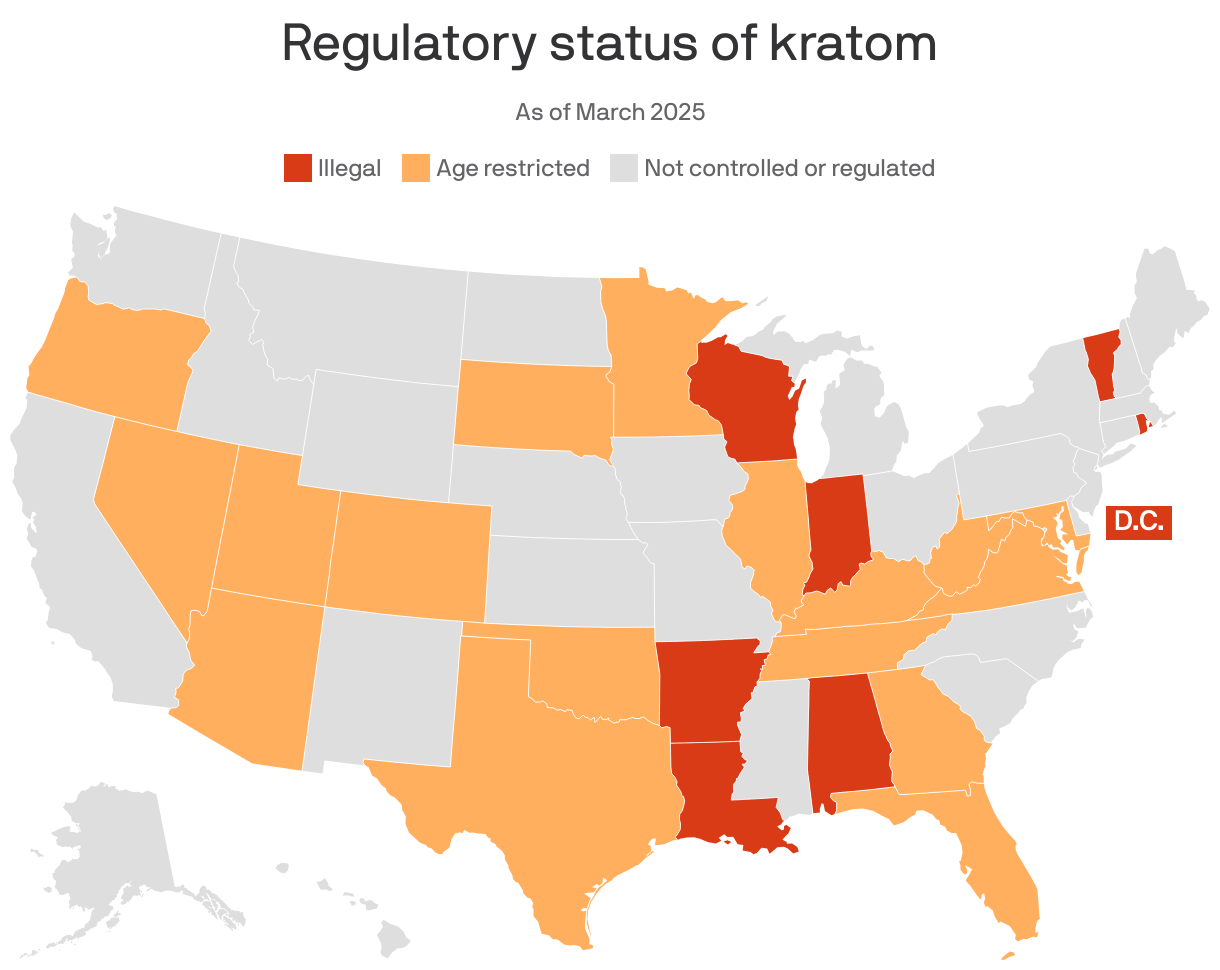 Where kratom is illegal: What to know about the supplement