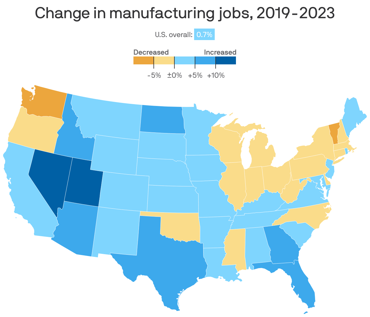 Mapped: Manufacturing jobs are so back - Axios Phoenix
