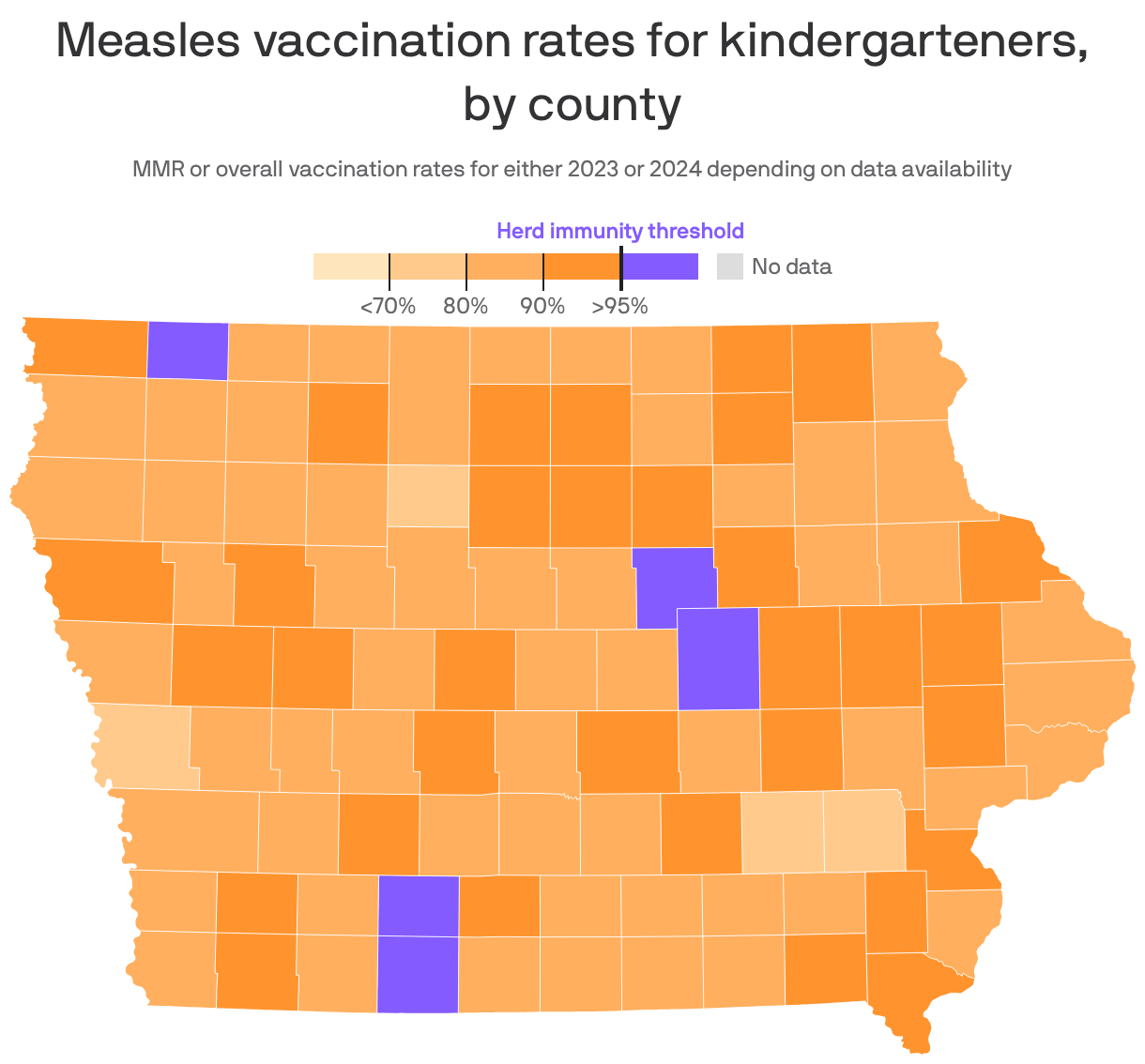 Measles immunity gaps widen in Iowa, new county data shows - Axios Des ...