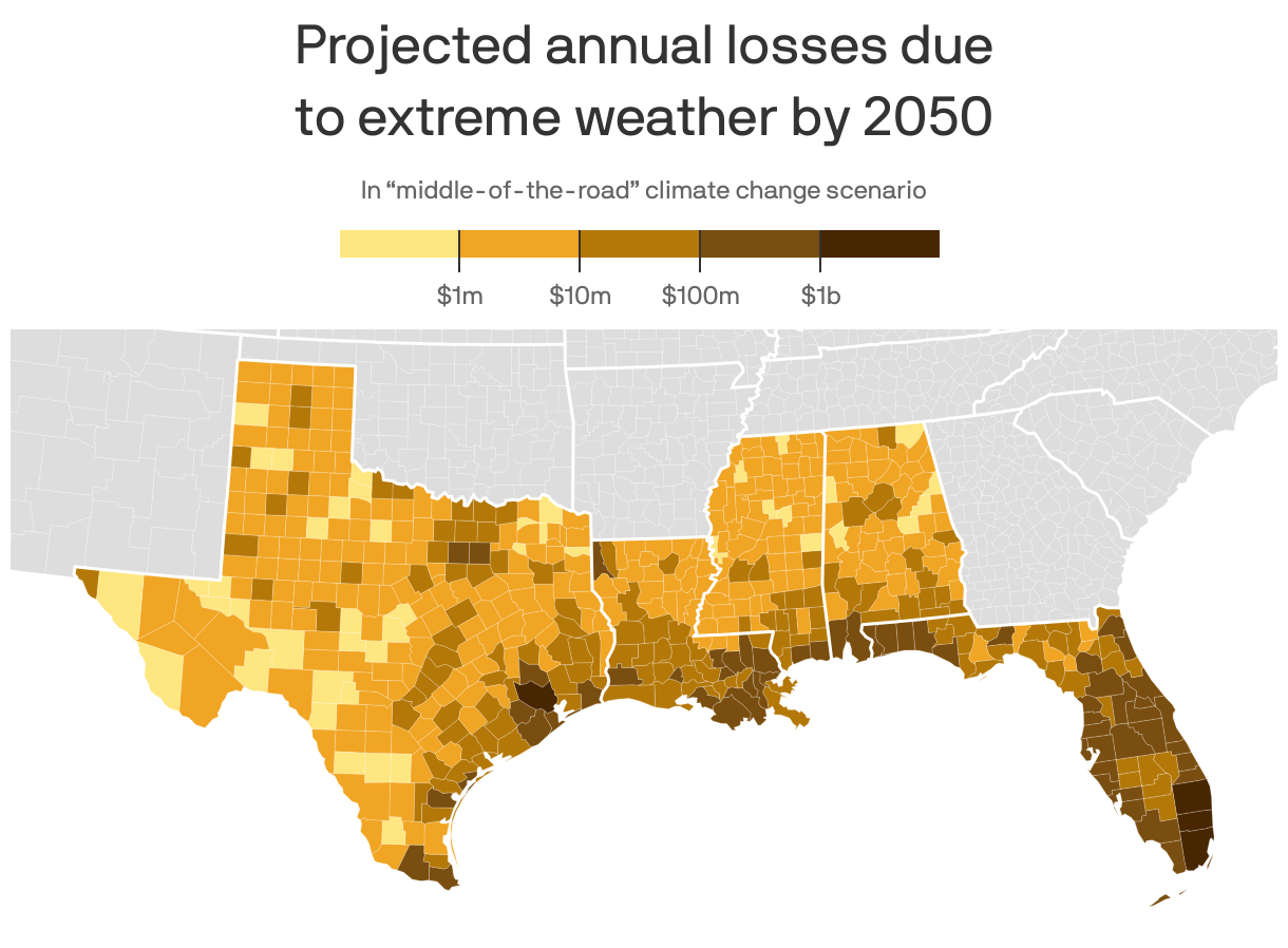 Climate change will cost South Florida billions by 2050 - Axios Miami