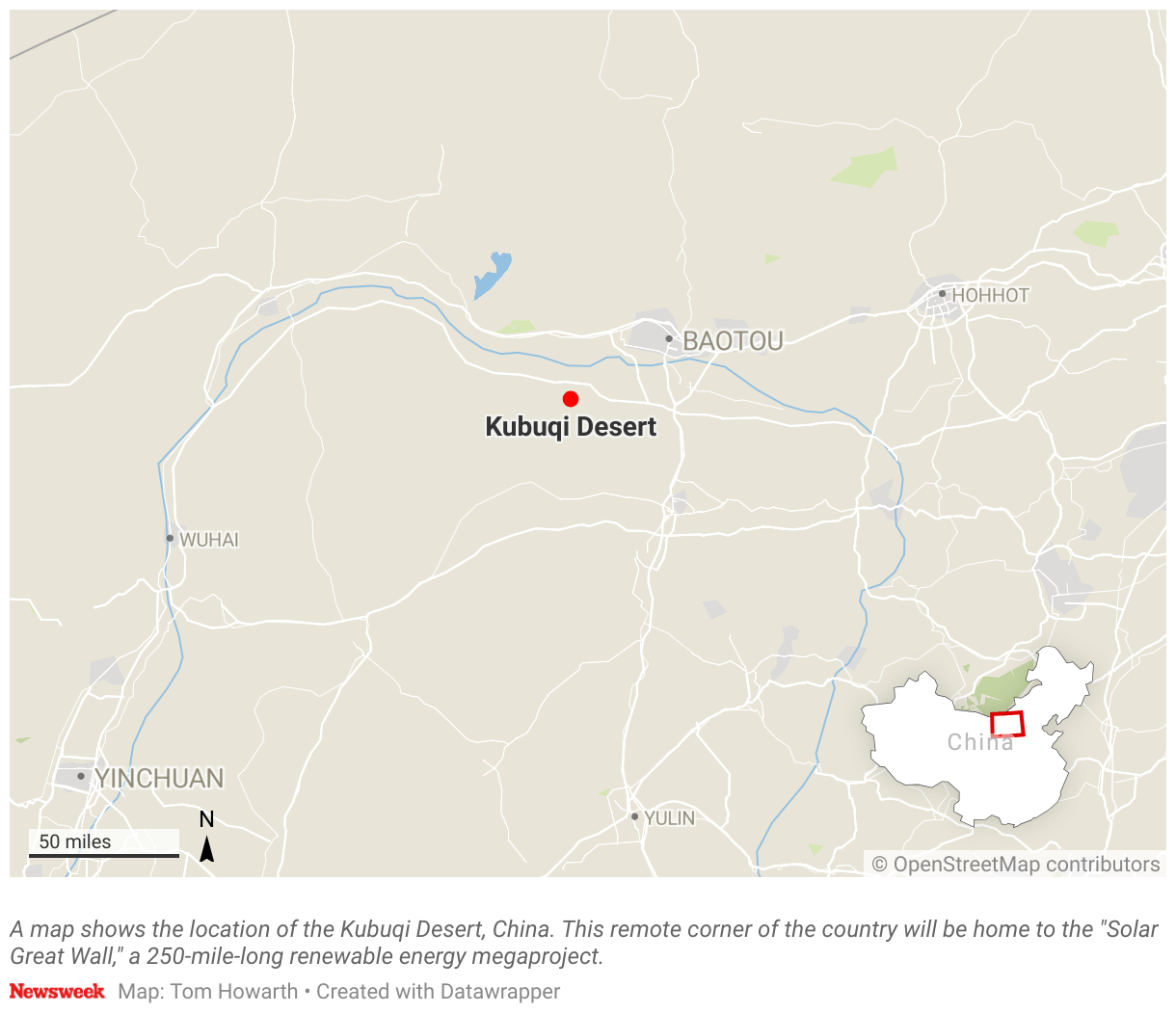 NASA Images Reveal Massive Building Project in China’s Desert - Newsweek