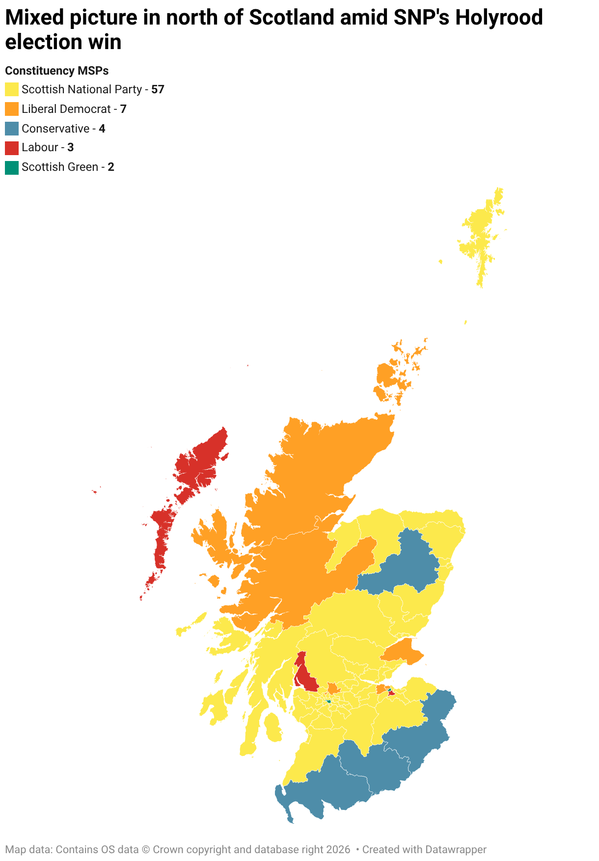 Scottish Parliament election results mapped
