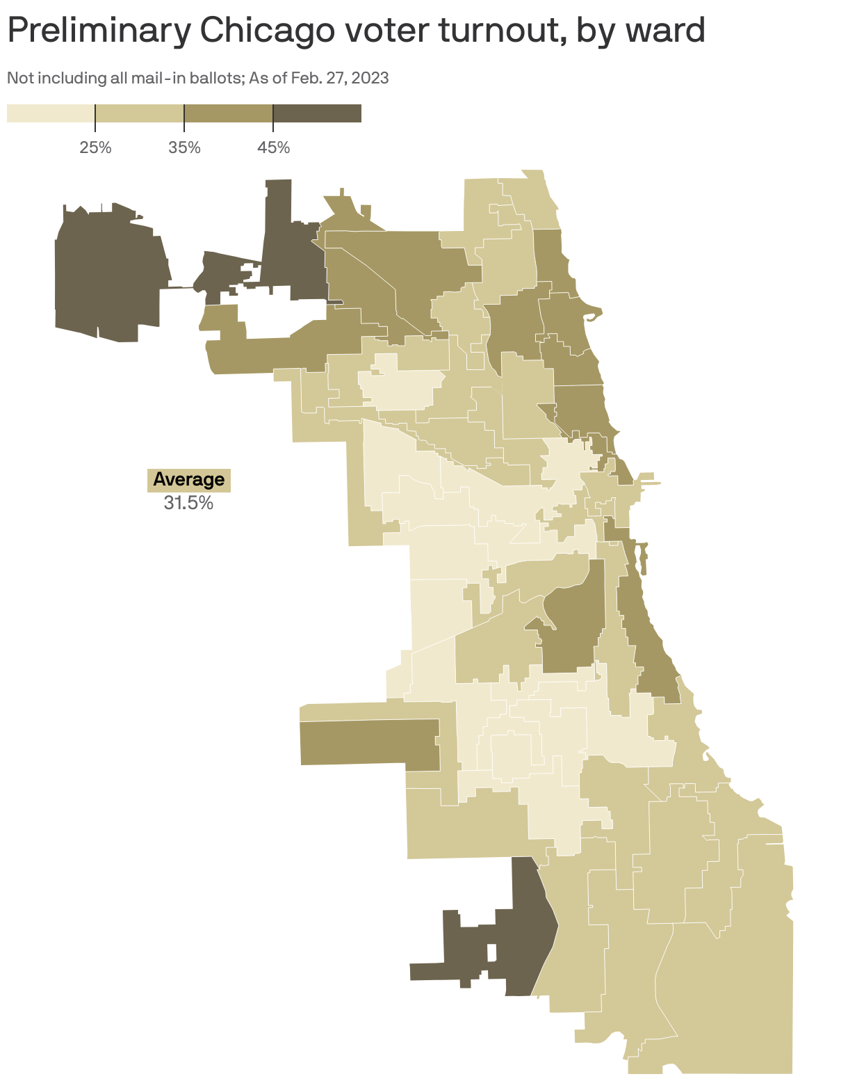 City workers dominated voter turnout in 2023 Chicago election - Axios ...