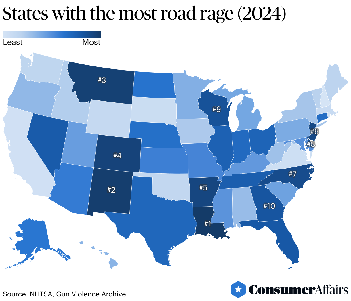 States with the Most Road Rage (2024) | ConsumerAffairs®