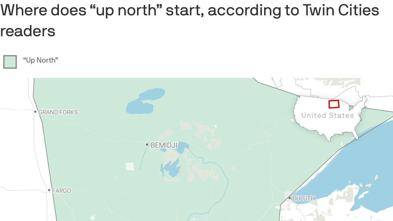 Where "Up North" begins in Minnesota: Axios readers debate - Axios Twin ...