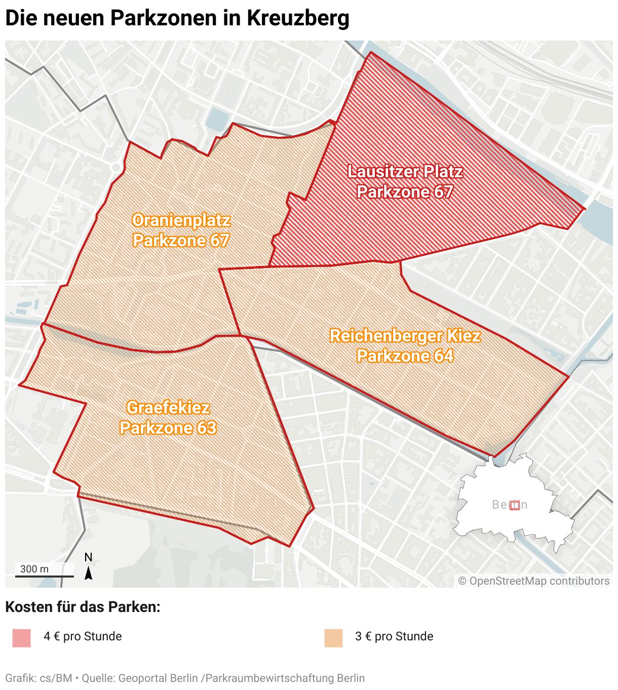 Parkzonen in Berlin: Was es kostet – und welche Ausnahmen gelten