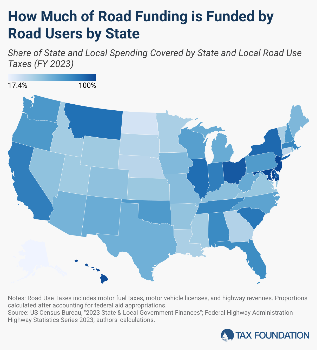 Road Taxes: Road Funding by State | Tax Foundation Maps