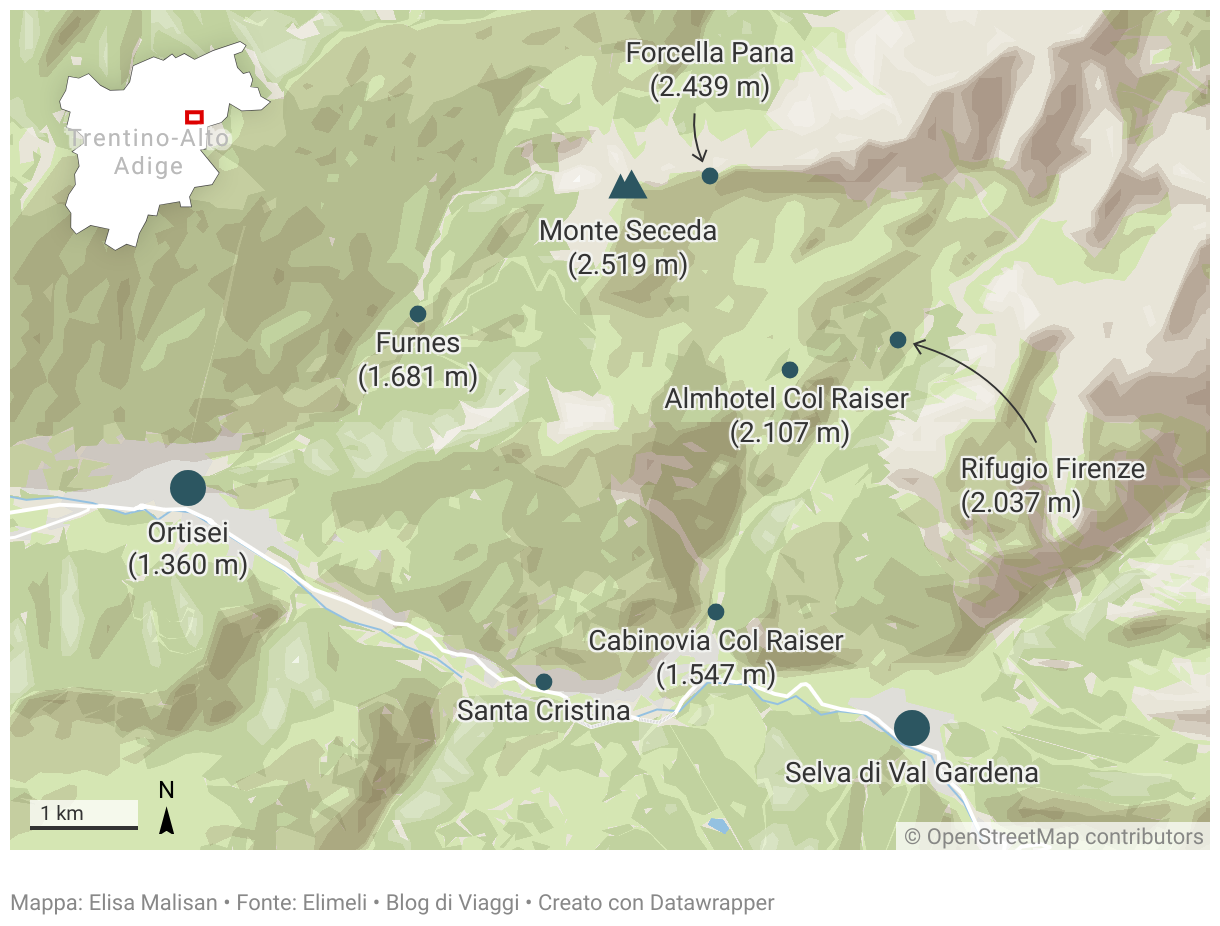 Da Col Raiser al Seceda a piedi: escursione in Val Gardena