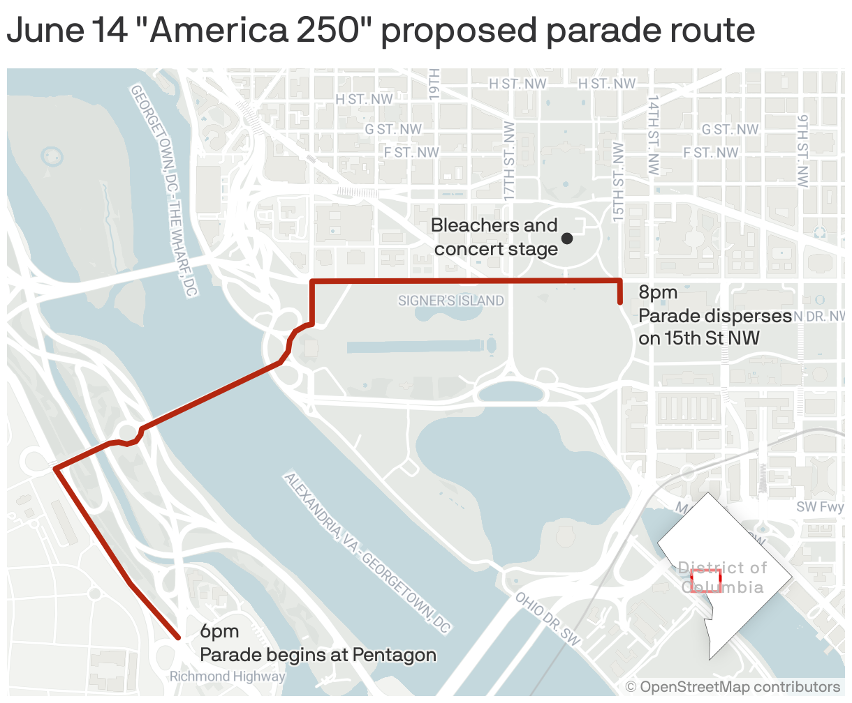 Trump military parade: DC route, country music and more new details ...
