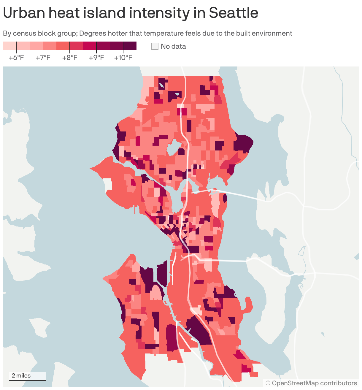 Mapped: Seattle's urban heat islands - Axios Seattle
