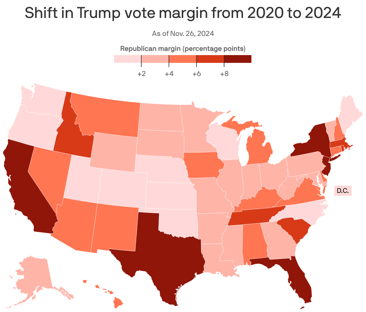 Washington state had smallest rightward shift in 2024 presidential ...