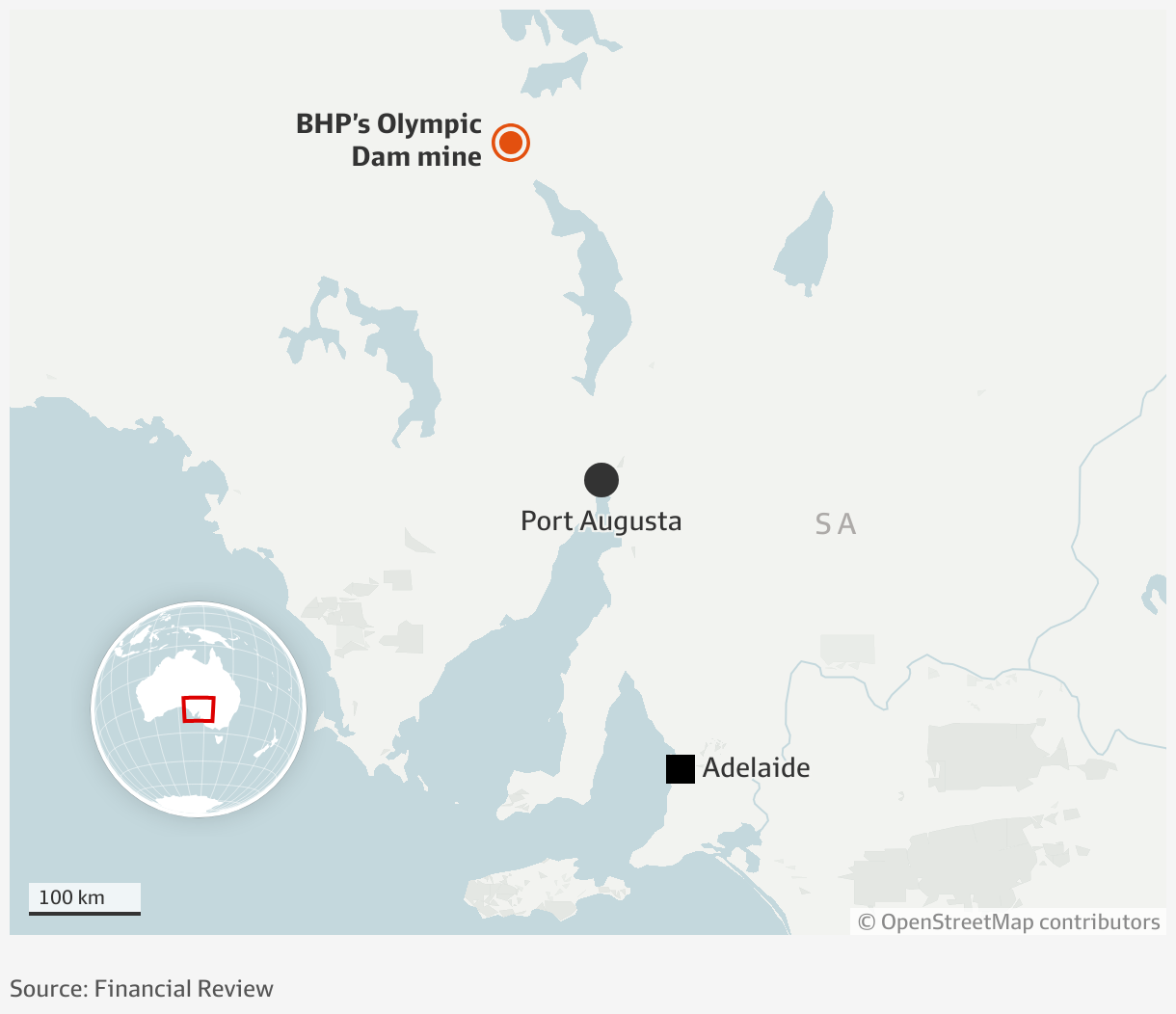 BHP ASX: SA Olympic Dam copper mine forced to halt after electricity ...