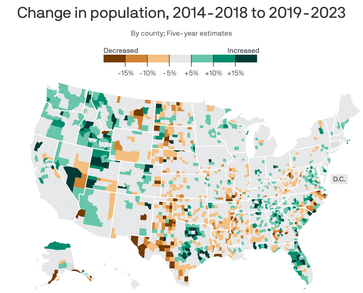 Fastest-growing counties in Arkansas, mapped: NWA leads in growth ...