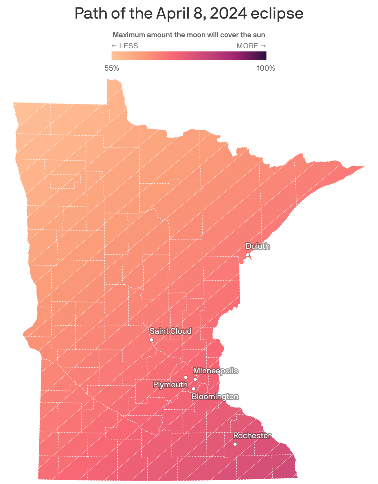 What Minnesotans can expect during the April 8 solar eclipse - Axios ...