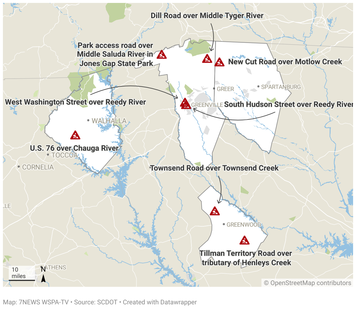 SCDOT plans 10 bridge replacements due to storm damage