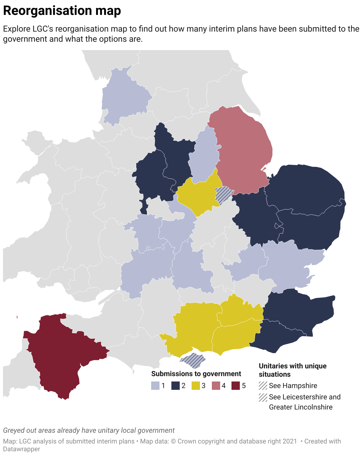 Reorganisation map: How discussions are progressing | Local Government ...