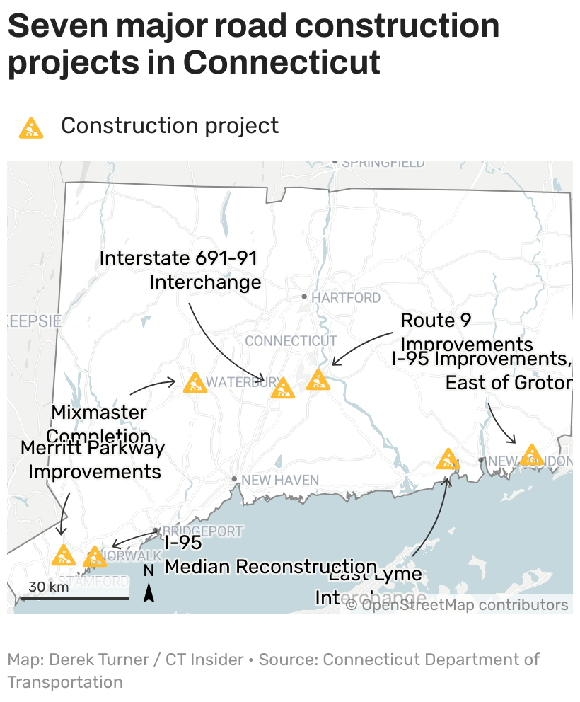 7 major CT road projects that could impact travel this summer