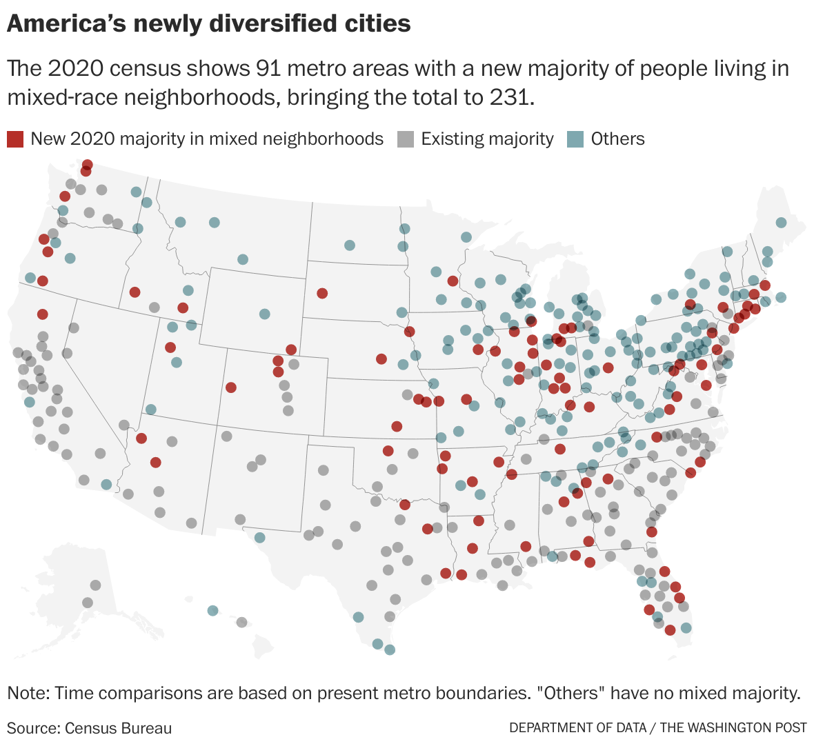 Most Americans now live in mixed-race neighborhoods, census data shows ...