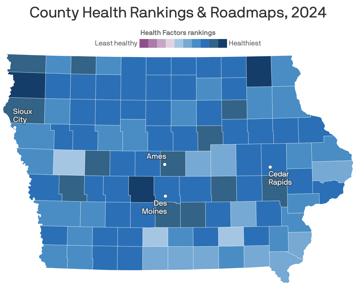 Dallas and Sioux are Iowa's healthiest counties - Axios Des Moines