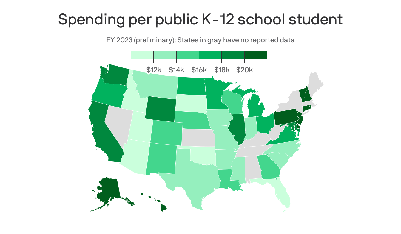 Spending per student in North Carolina - Axios Charlotte