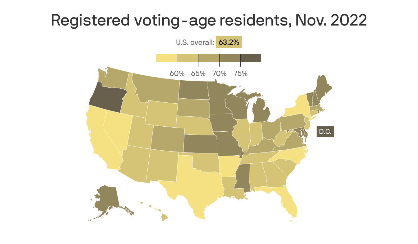 Map du jour: Where the voters are - Axios Nashville