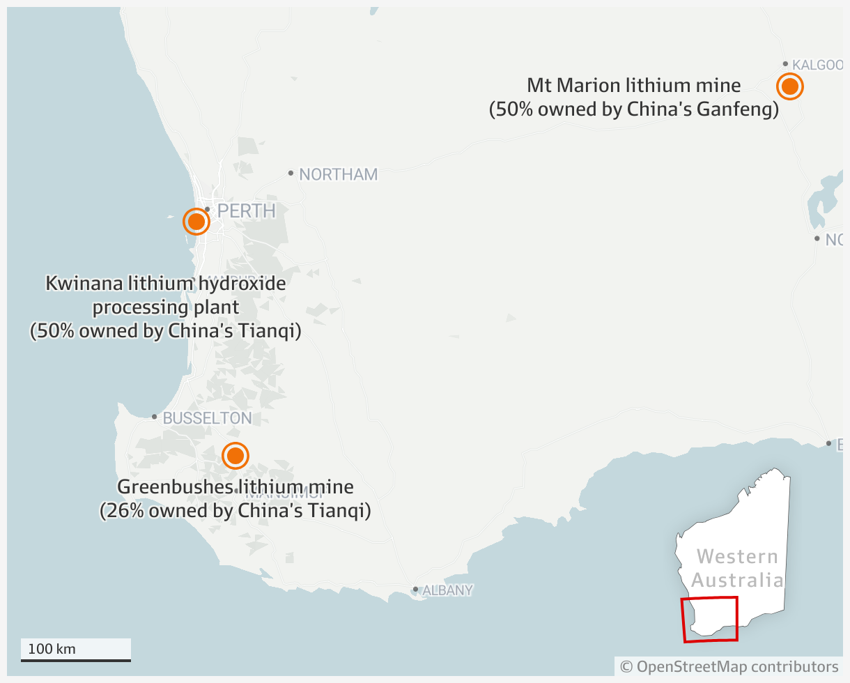Australian Lithium miners could miss out on US subsidy bonanza over Chinese links