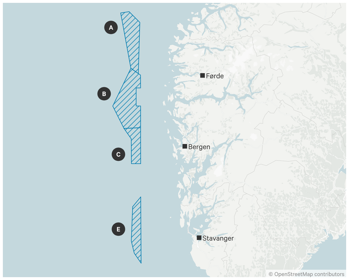 Her ser Eviny store havvind-muligheter utenfor Vestlandet. – Ønsker ...