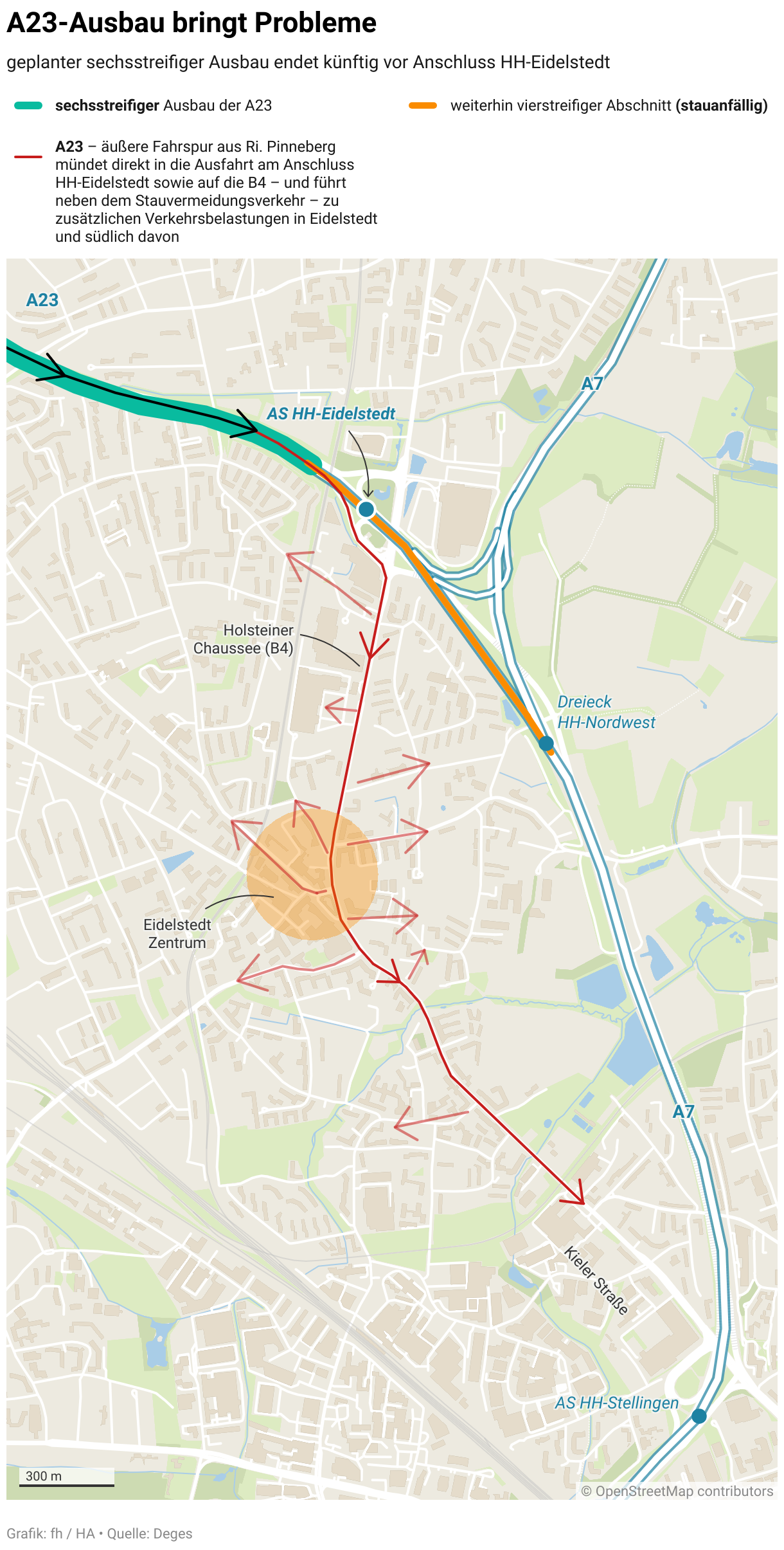„Verkehrshorror“: Bald mehr Staus in Hamburg durch Ausbau der A23?