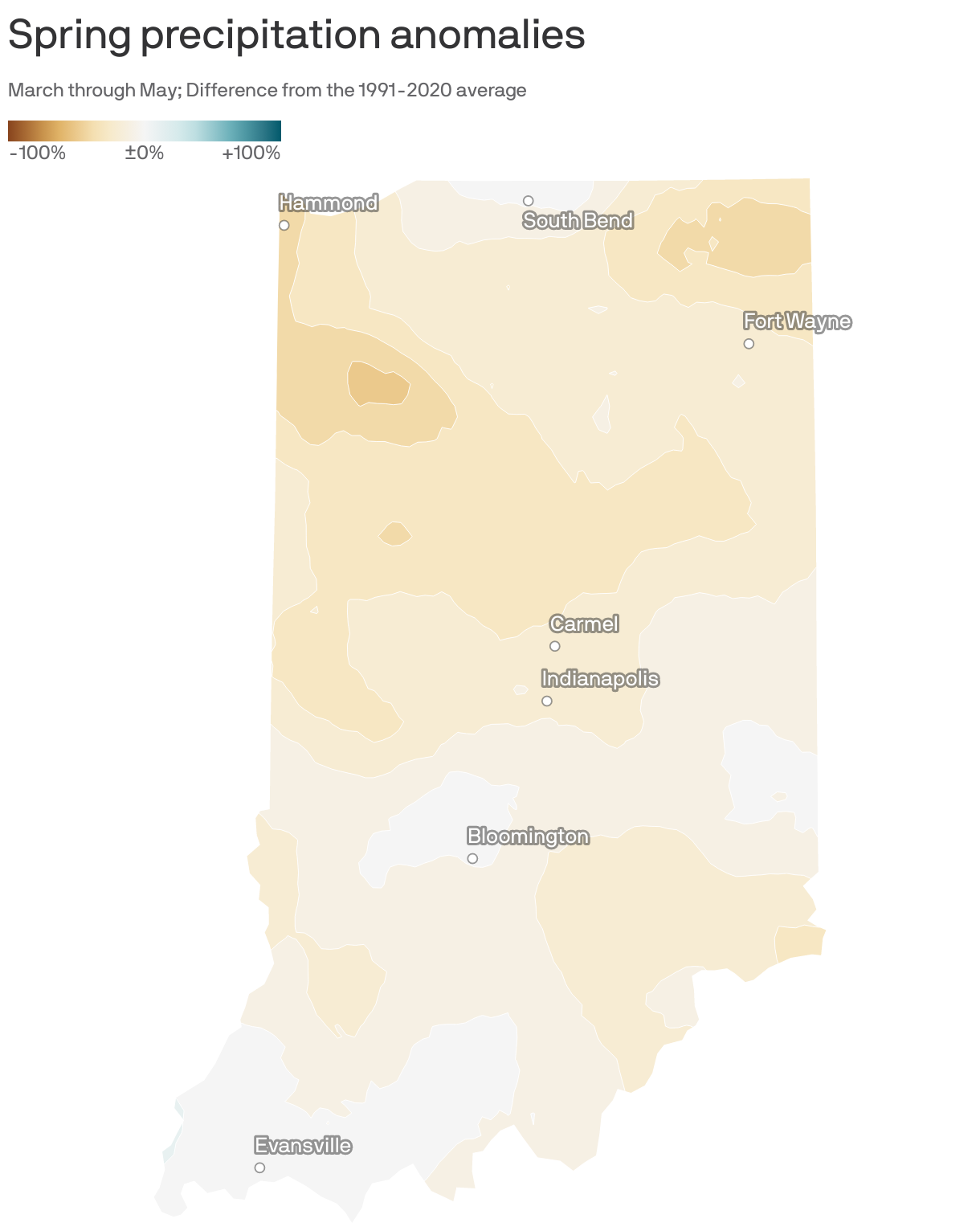 Half of Indiana in drought after drier-than-average spring - Axios ...