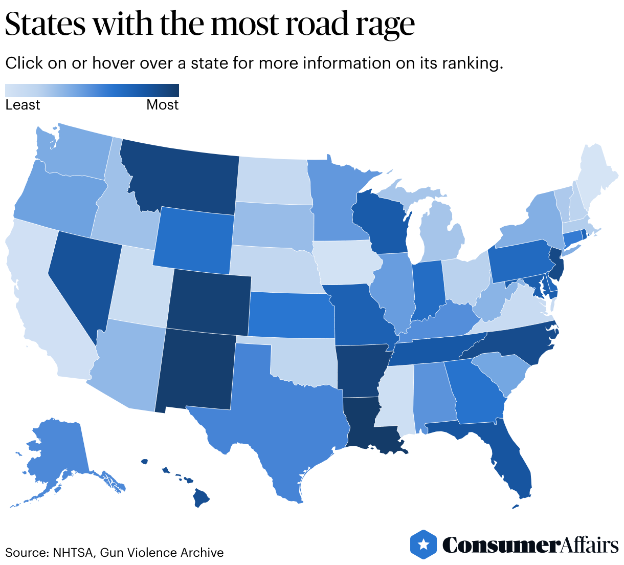States with the Worst Road Rage (2025) | ConsumerAffairs®