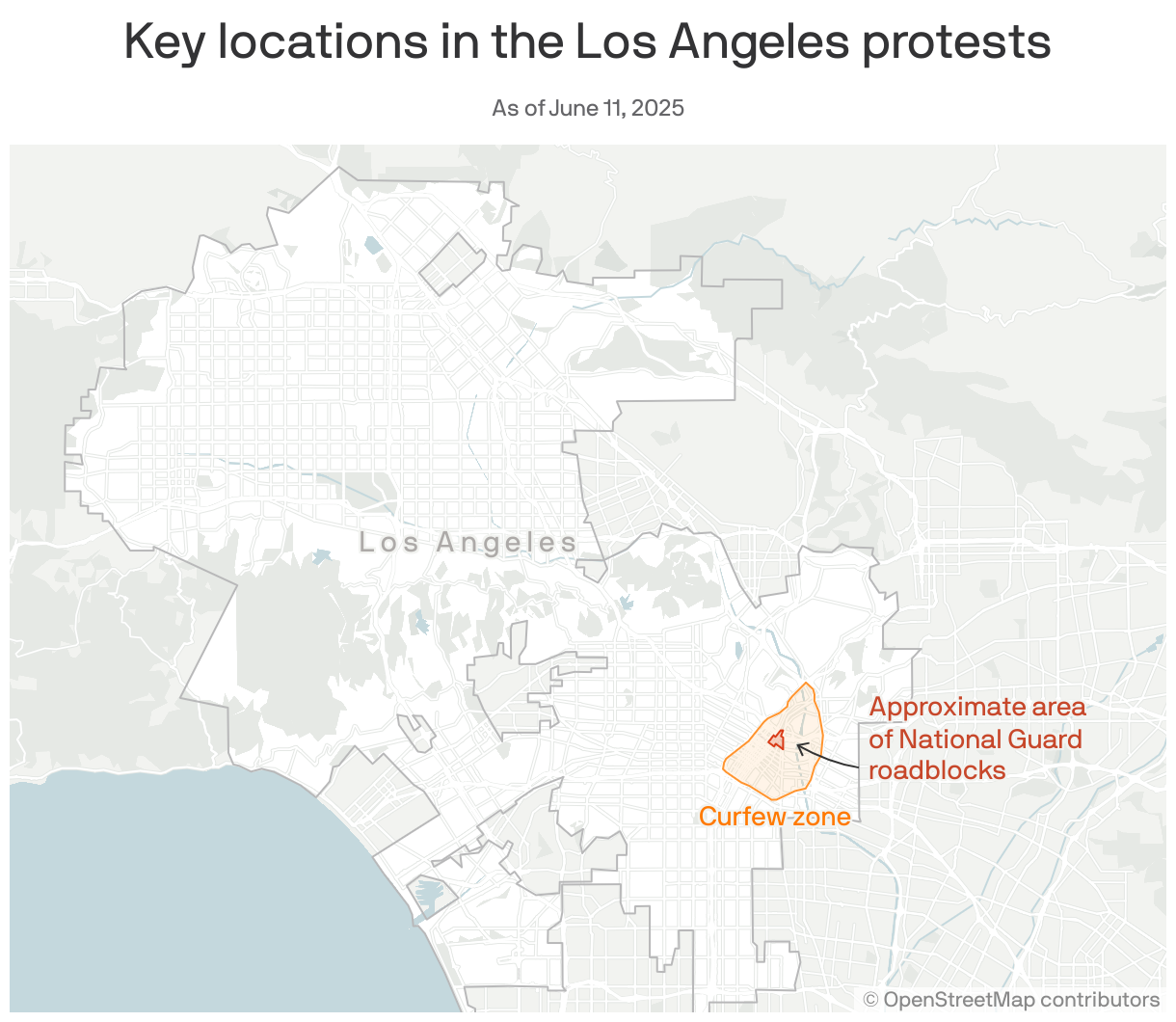 Where LA protests are taking place