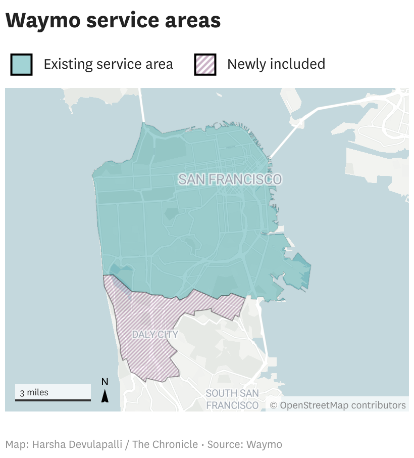Waymo’s robotaxis can now drive you to SF plus San Mateo County