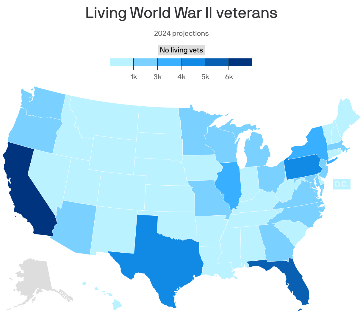 Mapped: WWII veterans in Colorado - Axios Denver
