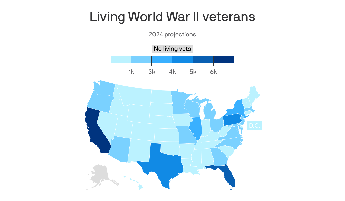 How many WWII veterans call MO and KS home - Axios Kansas City