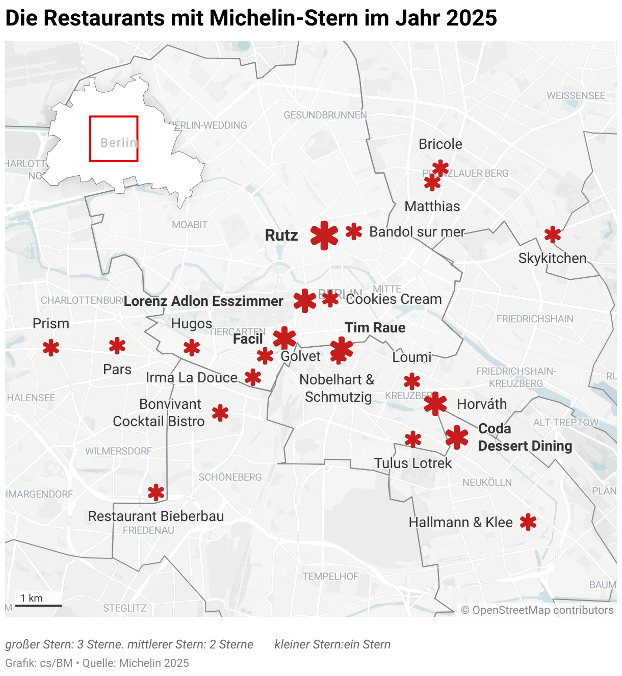 Michelin-Sterne 2025 in Berlin: Diese Restaurants haben jetzt einen Stern
