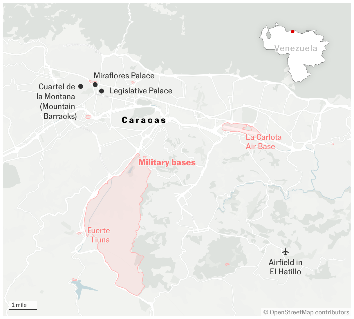 Maps of the US attack on Venezuela: Targets, airspace and deployed ...