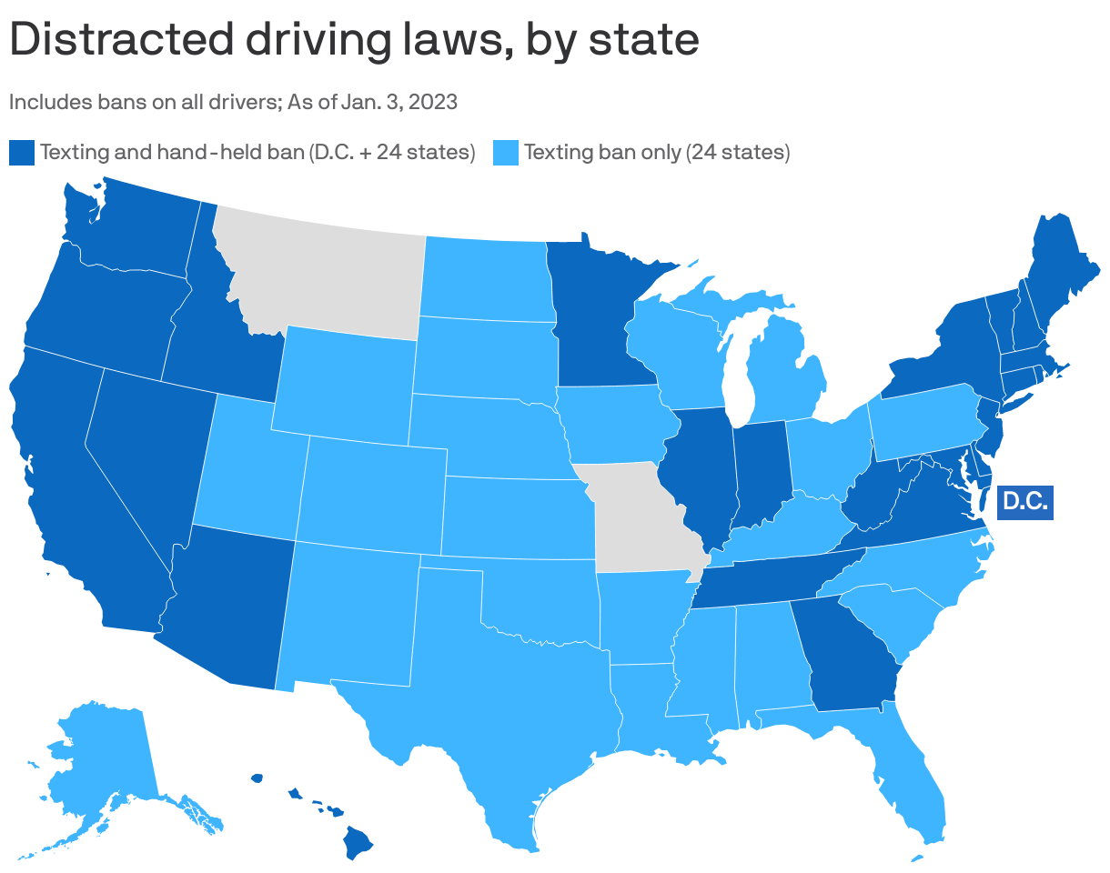 Ohio to ban texting while driving - Axios Columbus